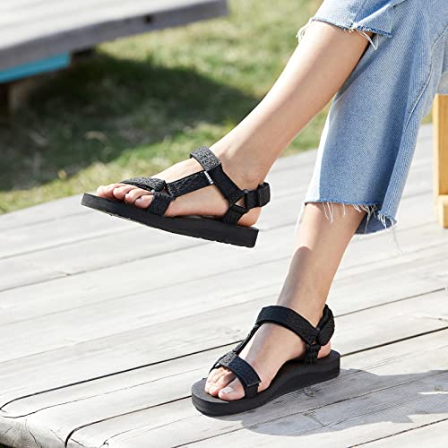 CIOR Women's Sport Sandals Hiking Sandals with Arch Support Yoga Mat Insole Outdoor Light Weight Water Shoes-U119SLX022-Navy-38A