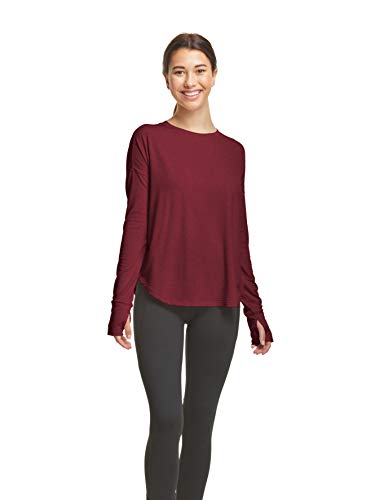 C9 Champion Women's Fashion Long Sleeve T-Shirt, Mulled Berry, L