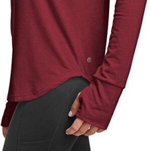 C9 Champion Women's Fashion Long Sleeve T-Shirt, Mulled Berry, L