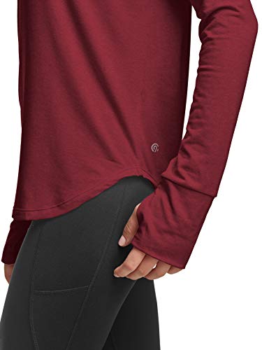 C9 Champion Women's Fashion Long Sleeve T-Shirt, Mulled Berry, L