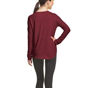 C9 Champion Women's Fashion Long Sleeve T-Shirt, Mulled Berry, L