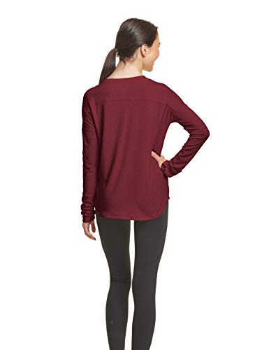 C9 Champion Women's Fashion Long Sleeve T-Shirt, Mulled Berry, L