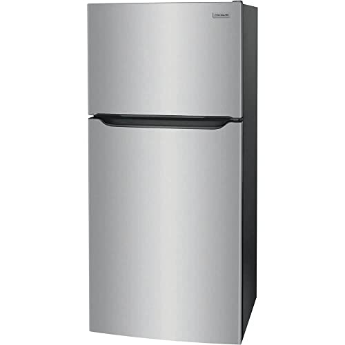 Frigidaire FFTR1835VS 30 Inch Freestanding Top Freezer Refrigerator with 18.3 cu. ft. Total Capacity, 2 Glass Shelves, 4.9 cu. ft. Freezer Capacity, Right Hinge with Reversible Doors, Crisper Drawer, Frost Free Defrost, ADA Compliant, Adjustable Glass She