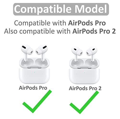 3 Pairs Compatible with AirPods Pro and Pro 2 Ear Tips Buds, Medium Size Replacement Silicone Rubber Eartips Earbuds Gel Cover Accessories Compatible with AirPods Pro 2nd 1st - Medium White