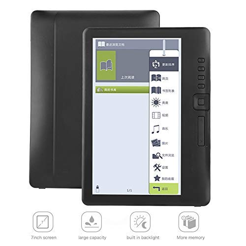 E-Reader, BK7019 Portable 7inch TFT LCD Waterproof Colorful Screen E-book Reader Integrated Body Ultra-clear Digital Book Read Built-in Music, Video, Photos, 2100mAh Battery Supports TF Card (8G )