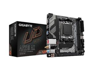 gigabyte a620i ax (am5/ lga 1718/ amd/ a620/ mini-itx/ 5-year warranty/ ddr5/ single m.2/ pcie 4.0/ usb 3.2 gen1 type-c/realtek wi-fi 6e/ realtek 2.5gbe/ q-flash plus/pcie ez-latch/motherboard)