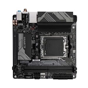 GIGABYTE A620I AX (AM5/ LGA 1718/ AMD/ A620/ Mini-ITX/ 5-Year Warranty/ DDR5/ Single M.2/ PCIe 4.0/ USB 3.2 Gen1 Type-C/Realtek Wi-Fi 6E/ Realtek 2.5GbE/ Q-Flash Plus/PCIe EZ-Latch/Motherboard)