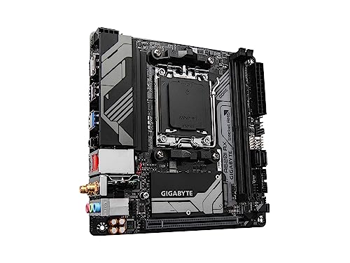 GIGABYTE A620I AX (AM5/ LGA 1718/ AMD/ A620/ Mini-ITX/ 5-Year Warranty/ DDR5/ Single M.2/ PCIe 4.0/ USB 3.2 Gen1 Type-C/Realtek Wi-Fi 6E/ Realtek 2.5GbE/ Q-Flash Plus/PCIe EZ-Latch/Motherboard)