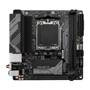 GIGABYTE A620I AX (AM5/ LGA 1718/ AMD/ A620/ Mini-ITX/ 5-Year Warranty/ DDR5/ Single M.2/ PCIe 4.0/ USB 3.2 Gen1 Type-C/Realtek Wi-Fi 6E/ Realtek 2.5GbE/ Q-Flash Plus/PCIe EZ-Latch/Motherboard)