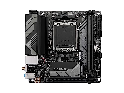 GIGABYTE A620I AX (AM5/ LGA 1718/ AMD/ A620/ Mini-ITX/ 5-Year Warranty/ DDR5/ Single M.2/ PCIe 4.0/ USB 3.2 Gen1 Type-C/Realtek Wi-Fi 6E/ Realtek 2.5GbE/ Q-Flash Plus/PCIe EZ-Latch/Motherboard)