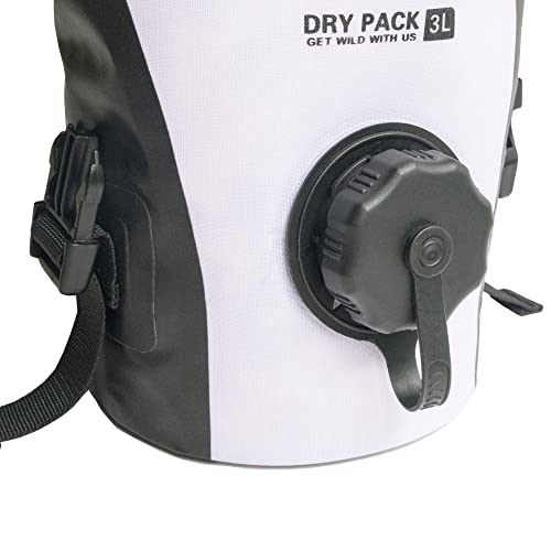 Dog Helios 'Grazer' Waterproof Outdoor Travel Dry Food Dispenser Bag, 3L, White