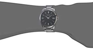 SEIKO SUR311 Watch for Men - Essentials Collection - Black Dial, Date Calendar, LumiBrite Hands, Stainless Steel Case & Bracelet, and 100m Water Resistant