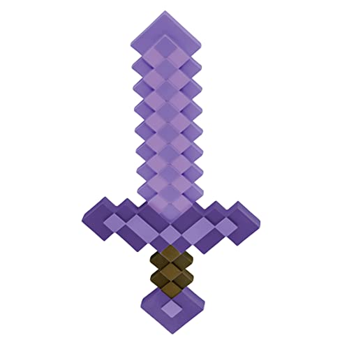 Disguise Minecraft Toy Weapon, Enchanted Purple Sword Costume Accessory, Plastic Video Game Inspired Toy Replica, Purple, 20.25 Inch Length