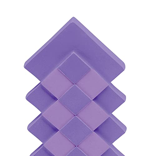 Disguise Minecraft Toy Weapon, Enchanted Purple Sword Costume Accessory, Plastic Video Game Inspired Toy Replica, Purple, 20.25 Inch Length