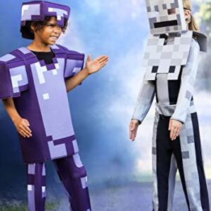 Disguise Minecraft Skeleton Costume for Kids, Video Game Inspired Character Outfit, Classic Child Size Small (4-6),Gray