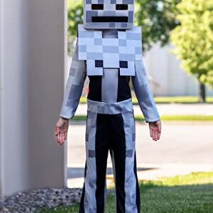 Disguise Minecraft Skeleton Costume for Kids, Video Game Inspired Character Outfit, Classic Child Size Small (4-6),Gray