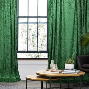 AK TRADING CO. 10 feet x 10 feet Lush Velvet Backdrop Drapes Curtains Panels with Rod Pockets - Wedding Ceremony Party Home Window Decorations - Hunter Green