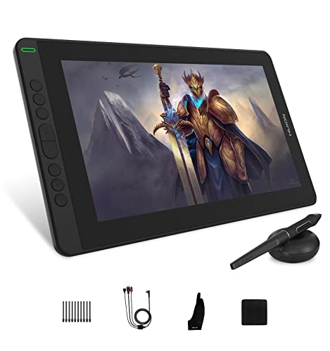 HUION KAMVAS 13 Drawing Tablet with Screen, 13.3" Full-Laminated Graphics Tablet with Battery-Free Stylus Tilt Support for Digital Art, Paint & Design, Work with Mac, PC & Mobile, Black