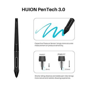 HUION KAMVAS 13 Drawing Tablet with Screen, 13.3" Full-Laminated Graphics Tablet with Battery-Free Stylus Tilt Support for Digital Art, Paint & Design, Work with Mac, PC & Mobile, Black