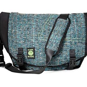 DIME BAGS Voyage Messenger Over the Shoulder Hemp Bag with Padded Pouch for Laptop Computer (Glass)