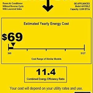 GE AHY08LZ Window Air Conditioner Complete with WiFi & Smart Home Connectivity | Energy Star Certified | Cools up to 350 Square Feet | 115 Volts | White