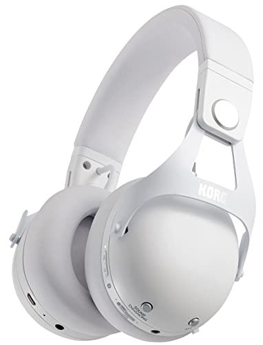 Korg Smart Noise Cancelling DJ Headphones, White NCQ1WH