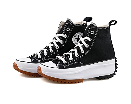 Converse Run Star Hike Hi Sneakers, Black/White/Gum, 9 US Women/7.5 US Men