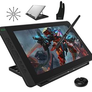 HUION KAMVAS 13 Drawing Tablet with Screen Full-Laminated Graphics Tablet with Battery-free Pen Tilt Support, Adjustable Stand, and 8 Shortcut Keys,13.3" Pen Display for Android, Mac, PC, Linux, Black