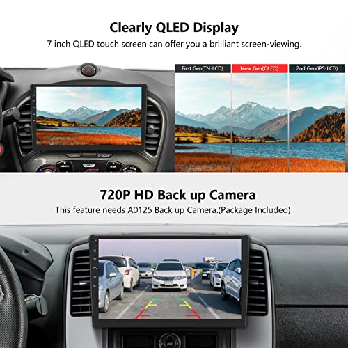 Eonon 10.1 Inch Double Din Car Stereo,Wired and Wireless CarPlay & Android Auto, Mirror Link, QLED Display Car Radio Receiver, Quick Charge/Built in DSP, Bluetooth 5.0-X20PLUS