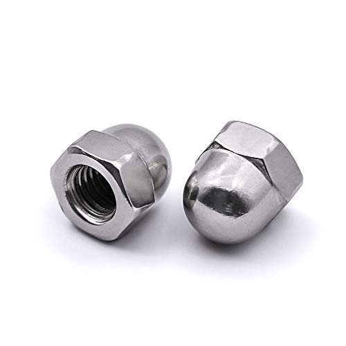 5/16-18 Acorn Hex Cap Dome Head Nuts, 304 Stainless Steel 18-8, Coarse Thread UNC, Full Thead Coverage, Pack of 25