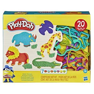 play-doh makin' animals create it kit for kids 3 years and up with 7 non-toxic colors