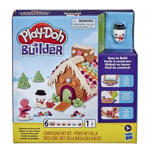 play-doh builder gingerbread house toy building kit for kids 5 years and up with 6 non-toxic play-doh colors - easy to build diy craft set (amazon exclusive)