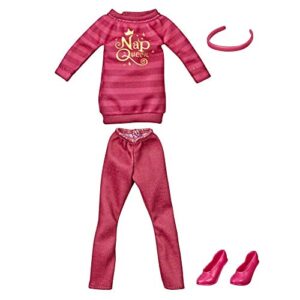 disney princess comfy squad fashion pack for aurora doll, clothes for disney fashion doll inspired by ralph breaks the internet movie