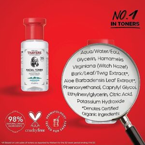 Thayers Trial Size Alcohol Free Unscented Witch Hazel Facial Toner with Aloe Vera Formula- 3 oz