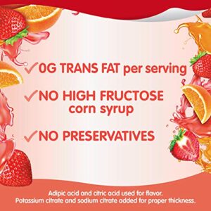 Snack Pack Juicy Gels Strawberry And Orange, 4 Cups of 3.25 Oz. each, Total 13 Ounce