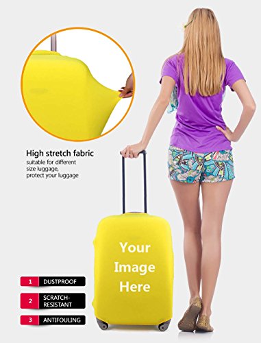 Cozeyat Luggage Cover Dust Proof Suitcase Cover Elastic Luggage Protector Spandex Fits 18-28 Inch for Travel Summer Beach Holiday