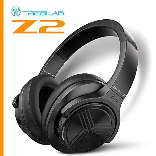 TREBLAB Z2 - Ultra Premium Over Ear Wireless Headphones - High-End Bluetooth 5.0 Stereo aptX, Active Noise Cancelling ANC Microphone, 35H Battery, Sports Gym Workout Travel Auriculares (Renewed)