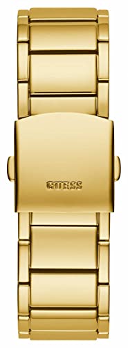 GUESS Men Quartz Watch with Stainless Steel Strap, Golden, 24 (Model: GW0094G2)