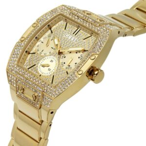 GUESS Men Quartz Watch with Stainless Steel Strap, Golden, 24 (Model: GW0094G2)