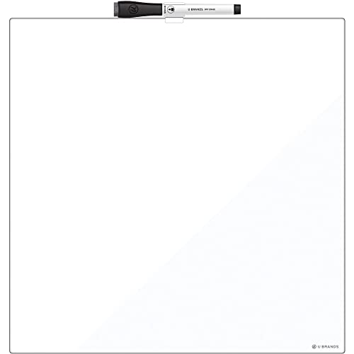 U Brands Magnetic Square Dry Erase Board, 14 x 14 Inches, Frameless (460U00-04)