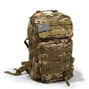 bug out bag backpack - 50l tactical backpack - great for survival essentials (green camo)