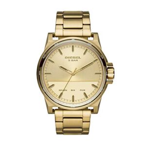 diesel d-48 three-hand watch gold one size