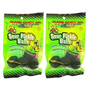 alamo candy sour pickle balls, 1 oz (pack of 2)