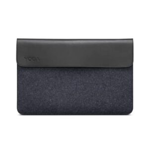 Lenovo Yoga Laptop Sleeve for 15-Inch Computer, Leather and Wool Felt, Magnetic Closure, Accessory Pocket, GX40X02934, Black