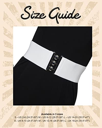 Ro Rox Retro Vintage Belt | Elastic Belt Women's Accessories | 50s Nurse Belt | Waist Belt For Women & Ladies