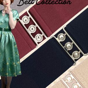 Ro Rox Retro Vintage Belt | Elastic Belt Women's Accessories | 50s Nurse Belt | Waist Belt For Women & Ladies