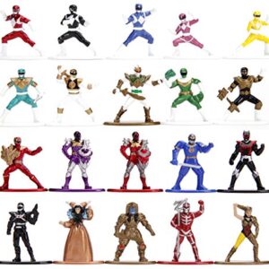 Jada Toys Power Rangers 1.65" Die-cast Metal Collectible Figures 20-Pack, Toys for Kids and Adults, Silver