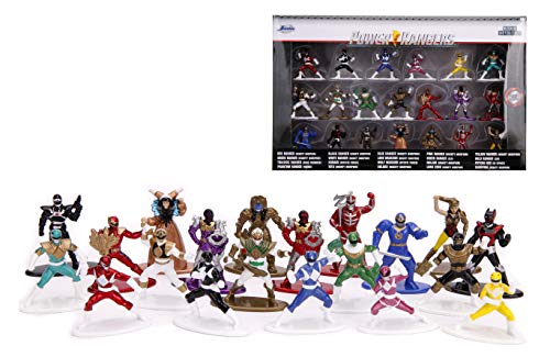 Jada Toys Power Rangers 1.65" Die-cast Metal Collectible Figures 20-Pack, Toys for Kids and Adults, Silver