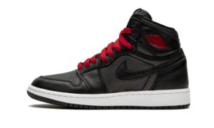 nike air jordan 1 i high og black satin gs grade school youth 575441-060 us size 4y, 4 big kid