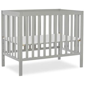 dream on me, edgewood 4-in-1 convertible mini crib, cool grey , 40x25x33 inch (pack of 1)